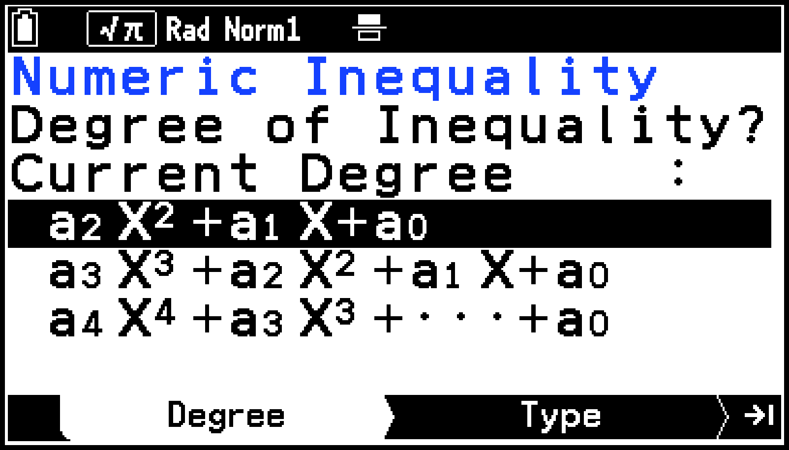 Num Ineq App (fx-CG100 only)